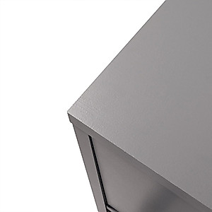 Madesa TV Stand with Cabinet Storage and Open Shelves for 55, 65 Inch Media Storage Gaming Media Console Living Room Entertainment Center Modern Wooden Television Cabinet - Grey