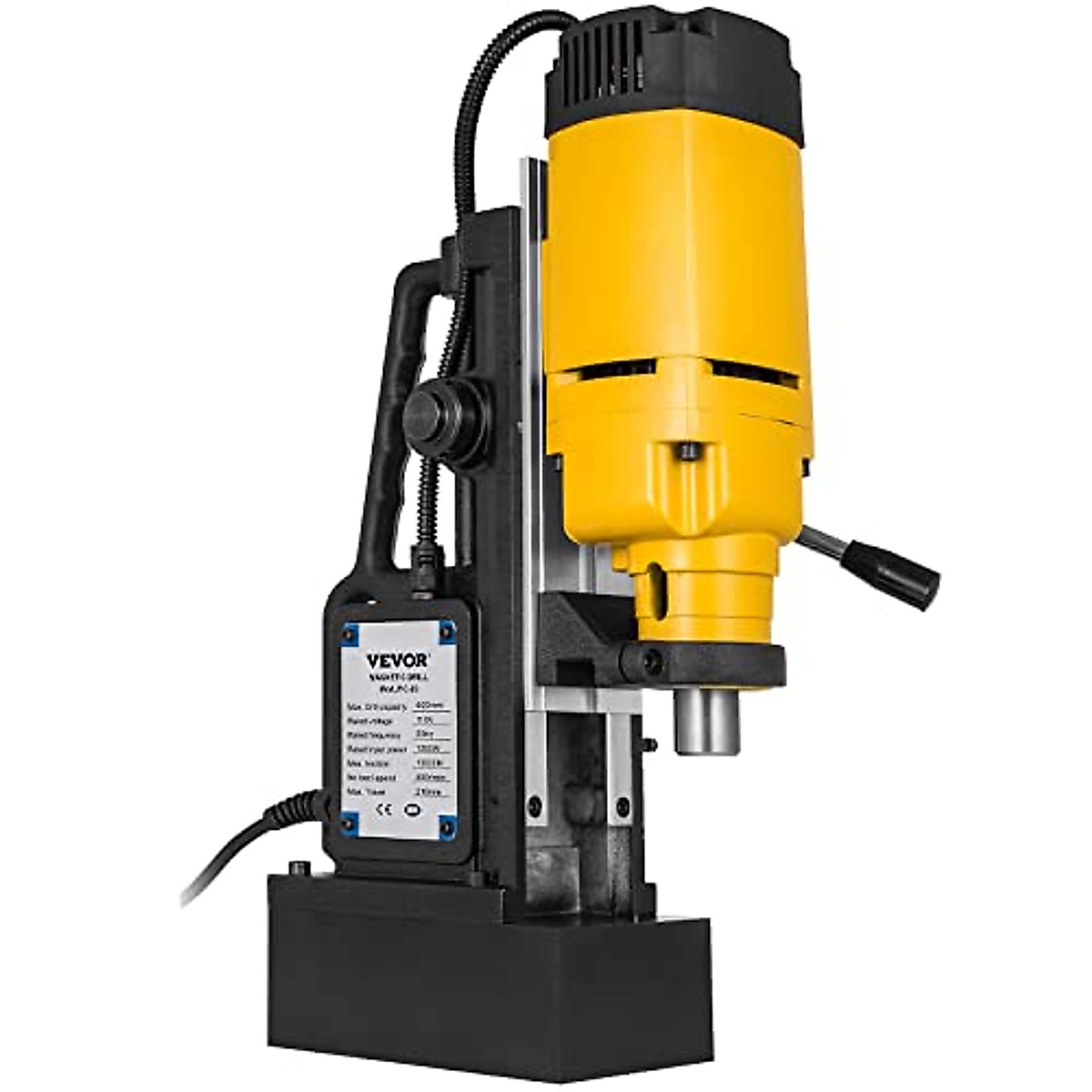 Mophorn 1200W Magnetic Drill Press with 9/10 Inch (23mm) Boring Diameter Magnetic Drill Press Machine 2920 Lbs Magnetic Force Magnetic Drilling System 500RPM Portable Electric Magnetic Drill Press