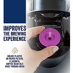 Reusable Cups Compatible with K Cups Keurig 2.0 & 1.0 Brewers Easy To Use Refillable Single Cup Coffee Filters - Eco Friendly Stainless Steel Mesh Filter - Check for Compatibility (4 Pack - Pink)