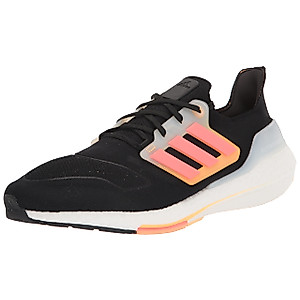 adidas Men's Ultraboost 22 Running Shoe, Black/Turbo/Flash Orange, 11.5
