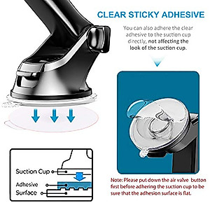 AZXYI Very High Bond Sticky Adhesive for Dashboard Pad Mounting Disk, 6pcs Car Sticky Adhesive Replacement, Double Sided Stickers Adhesive for Suction Cup Dashboard Disc, GPS, Windshield, Dash Cam