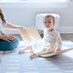 Little Landings Baby Play Mats for Floor - Shoreline (6x6ft) - Premium EVA Foam Play Mat for Babies & Toddlers - Perfect for Tummy Time, Crawling, Playroom - Stylish & Comfortable Kids Play Mat