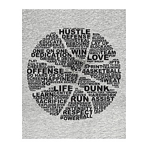 Basketball-"What It Takes To Win"-Sports Wall Art Decor, Basketball Design Word Art Print Ideal Sports Wall Decor For Motivation Home Decor, Office Decor, Gym & Locker Room Decor. Unframed-8x10
