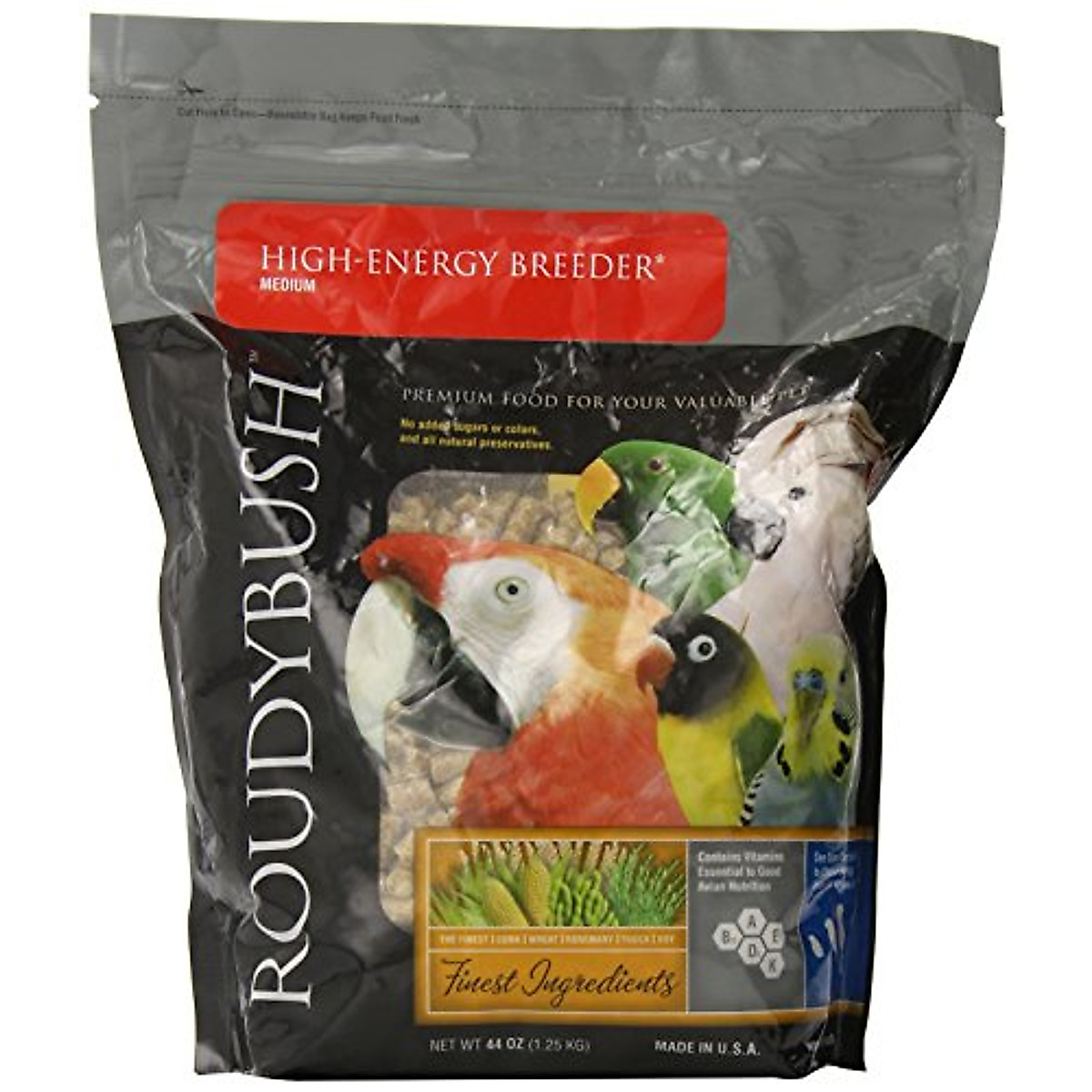 RoudyBush High Energy Breeder Bird Food, Medium, 44-Ounce