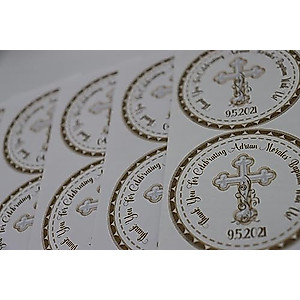 Gender Neutral Cross Stickers For Baptism, Christening, Baby Dedication, First Communion or Confirmation