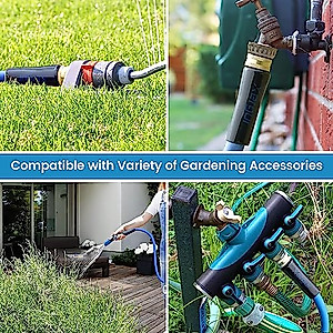 Flexible Garden Hose Water Pipe, 25FT Water Hose with Solid Brass Fittings, Durable No Kink Outdoor Hose Swivel Grip Heavy Duty Hose Pipe for Gardening Lawn Car Pet Washing, Blue