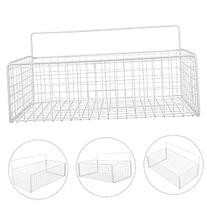 CONGARTENO Bathroom Storage Shelf Kitchen Organizer Self-Adhesive Storage Rack Storage Shelves Wall Mount Rack Iron Storage Rack White