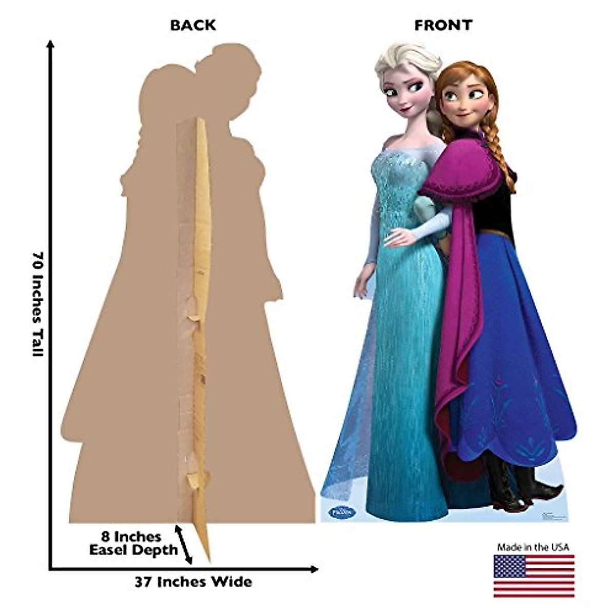Advanced Graphics Elsa & Anna Life Size Cardboard Cutout Standup - Disney's Frozen (2013 Film)