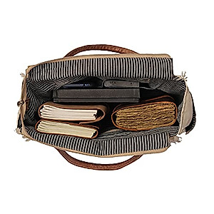 CLA Bags Sel De Mer Upcycled Canvas Small Handbag Upcycled Canvas & Cowhide Tote Bag Radiant Upcycled Canvas & Cowhide Leather Crossbody Bag (Khaki)