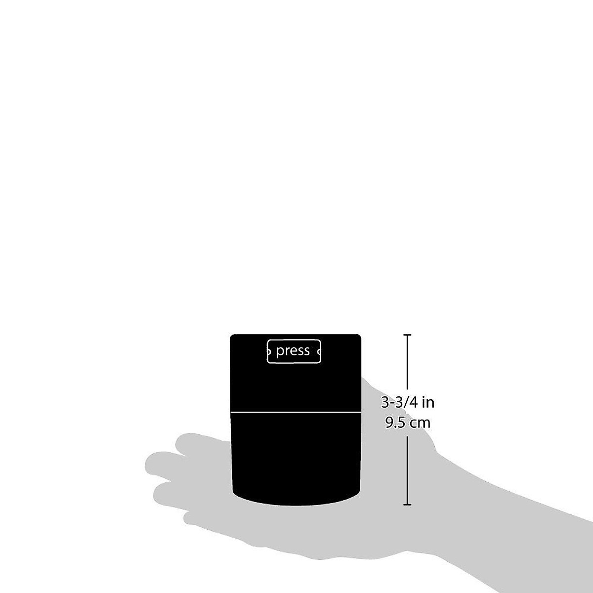 Tightpac America, Inc. Vacuum Sealed Container airtight, 29-Liter/9-Fluid Ounce, Solid Black