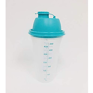 Tupperware Quick Shake Mixer Household Hand Blender Cup 500ML / 16 Ounce - Teal