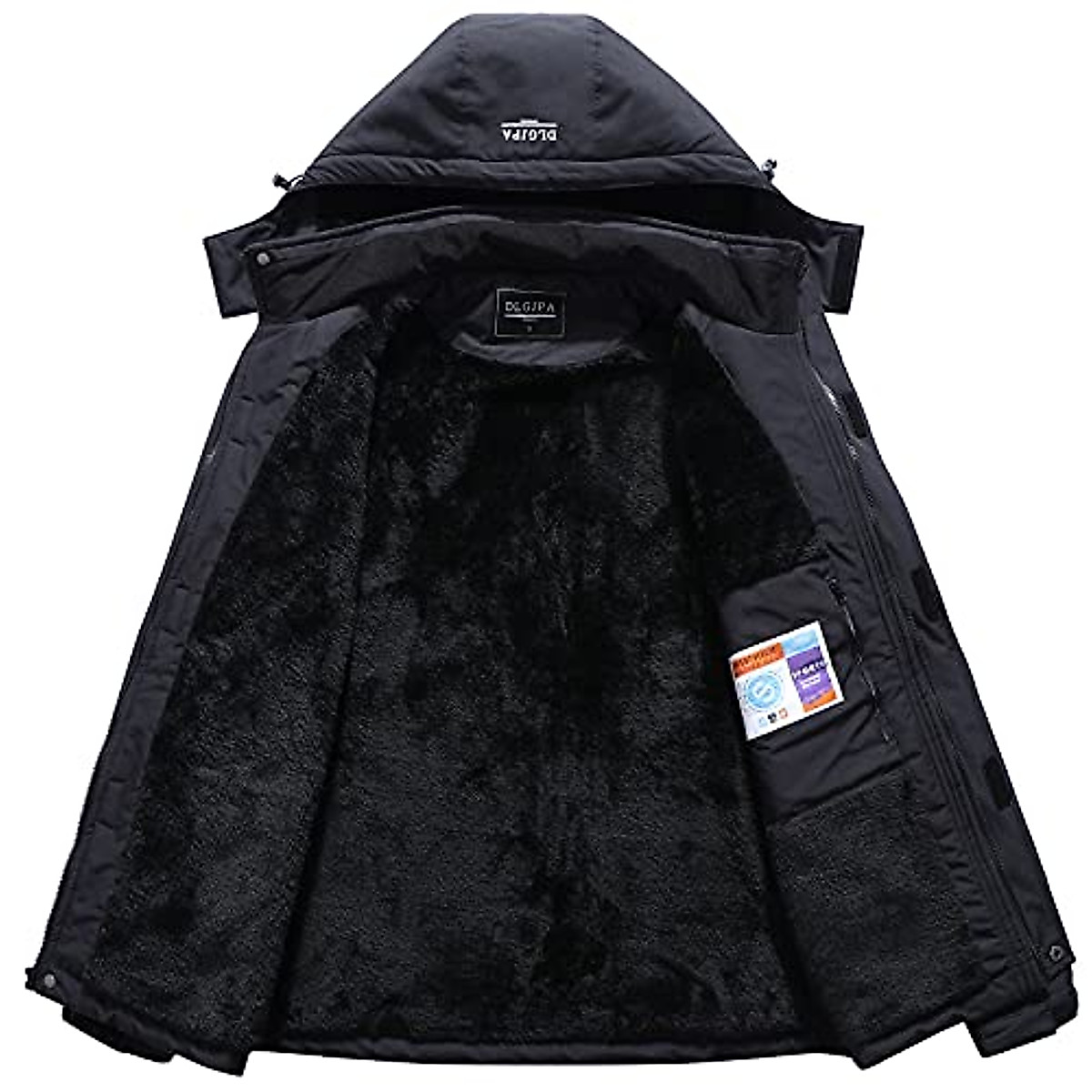 DLGJPA Men's Mountain Waterproof Ski Jacket Hooded Windbreakers Windproof Raincoat Winter Warm Snow Coat