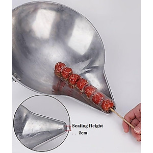 Xgxoz Candy Melting Pot, Tang Hulu Sugar Pan Sugar Dipping Pan Chocolate Melting Pot Candy Melter Candied Haws Heating Pot Iron Grilling Wok Melt Pan with Handle