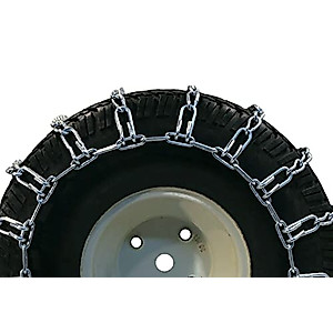 The ROP Shop | Pair of 2 Link Tire Chains 18x8.5x8 for John Deere Lawn Mower & Garden Tractor
