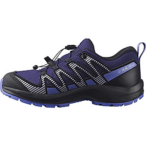 Salomon XA PRO V8 CLIMASALOMON Waterproof Trail Running Shoes, Astral Aura/Black/Purple Heather, 7.5 Big Kid