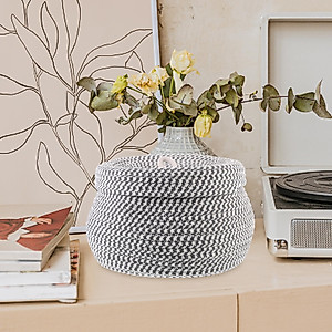 Alipis Hamper Basket Cosmetics Storage Holder Sundries Container Wardrobe Sundries Organizer Home Storage Container Sundry Storage Holders Sundries Holder Snack Cotton Rope Key