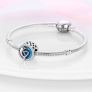 KUNSIR Charms Beads fits Pandora Charm bracelets for Woman-925 Sterling Silver Dangle Pendant Bead,Girl Jewelry Beads Gifts， Happy Birthday Charms for Women Bracelet&Necklace