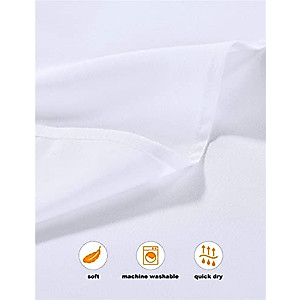 Cieltown Polyester Cloth Napkins 1-Dozen, Solid Washable Fabric Napkins Set of 12, Perfect for Weddings, Parties, Holiday Dinner (17 x 17-Inch, White)