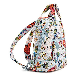 Vera Bradley Women's Cotton MiniTotepack Backpack, Sea Air Floral - Recycled Cotton, One Size