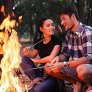 Fzbjayoon Marshmallow Roasting Sticks Set of 15 Smores Skewers Camping Cookware 32 Inch Campfire Roasting Sticks for Kids