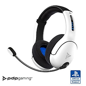 PDP LVL50 Wireless Stereo Headset with Noise Cancelling Microphone: White - PS5/PS4