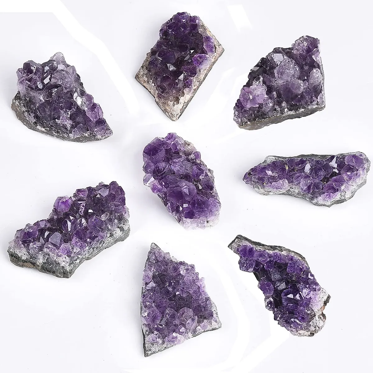 JIC Gem 1.1 LB Amethyst Clusters Natural Raw Amethyst Geode Rock Crystal Healing Stones Witchcraft Gemstone Specimen