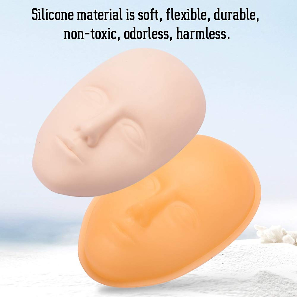 Tattoo Practice Skin Head 5D Eyebrow Eyebrow Practice Skin Silicone Practice Skin Tattoo Mannequin Training Head Face For Beginners[2#]