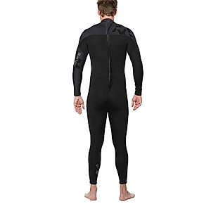 BARE 3/2MM Revel Men's Full Wetsuit | Combines Comfort and Flexibility | Made from a Blend of Neoprene and Laminate | Designed for All Watersports Including Scuba Diving and Snorkeling | Grey - M