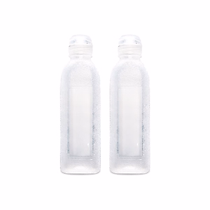 CHENSHUO Plastic Squeeze Bottle, Clear Condiment Squeeze Bottle, With Silicone Valve Non Return Cap,Suitable for Oil, Honey, BBQ Sauce and Condiments,18 OZ Anti Slip Squeeze Bottle,2 Pieces