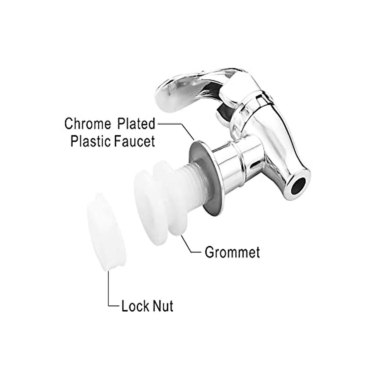 Hgzaccompany 2 pack Beverage Dispenser Replacement Spout for Drink Dispenser Spigot,Push Style spigot for Beverage Dispenser Carafe, Water Dispenser Replacement Faucet