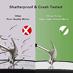 Moyu Home Baby Car Mirror,Safety Back Car Seat Mirror for Rear Facing Infant Child with Wide Crystal Clear View,Shatterproof, Crash Tested and Certified