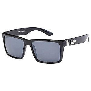 Locs 91102 Black Sunglasses | Authentic Hardcore Gangster Flat Top Designer Shades