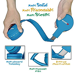MIDOLA Headphones Bluetooth Wireless Kids Volume Limit 85dB /110dB Over Ear Foldable Noise Protection Headset AUX 3.5mm Cord Mic for Children Boy Girl Travel School Phone Pad Tablet PC Blue