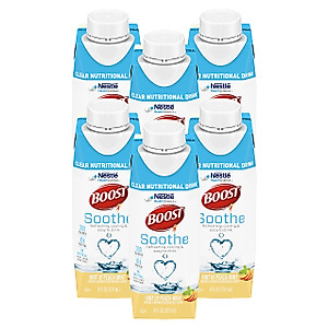 Boost Soothe Clear Nutritional Drink, Peach Mint, 8 FL OZ, 6-Pack