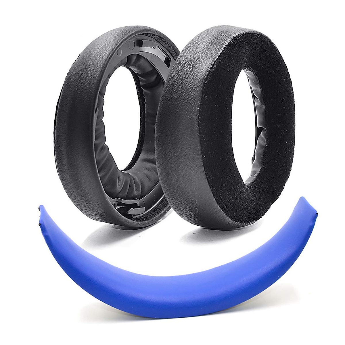 Defean Earpad Repair Parts Suit Replacement Ear Pad and Headband Pad Compatible with Sony ps3 ps4 Gold Wireless CECHYA-0083 Stereo 7.1 Headphone (Blue Ear Pads+Blue Headband)
