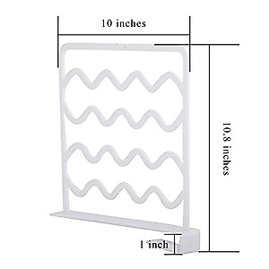 C CRYSTAL LEMON Pack of 10, Shelf Dividers, Plastic Closet Shelving Pieces, Durable Closet Dividers for Maximizing Space, Multifunctional Cabinet Storage Organization for Wardrobe, Bathroom, Kitchen