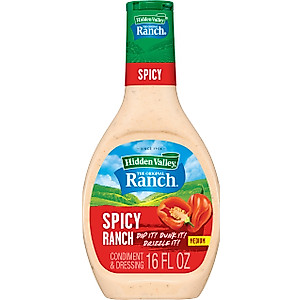 Hidden Valley Spicy Ranch Topping and Dressing, 16 Fluid Ounce Bottle (Package May Vary)