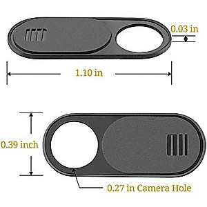 LUC Webcam Cover Slide, 6 Pack Ultra-Thin Laptop Web Camera Cover, Compatible with MacBook, Laptop, PC, Computer, iMac, iPad, Protect Privacy and Security