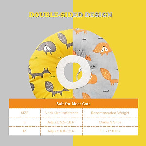 Generic Cat Cone Collar Soft, Adjustable Soft Cone for Cats, Cat Recovery Collar After Surgery for Kittens, E-Collar Elizabethan Collar for Cats, Medium