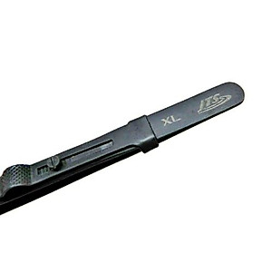 Diamond Tweezers Gemstone Black Anodized Tweezer 6-1/2" Slide Lock Large Tip for Gem and Jewelry Precision for Sorting Quality Control and Inspection Larger Size Diamonds Gems Stones Beads By JTS
