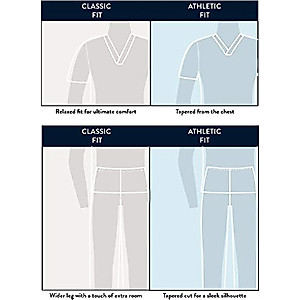 Cherokee Men's Scrub Pants Modern Fit 6 Pockets Tapered Leg with Drawstring CK200A, M, Black