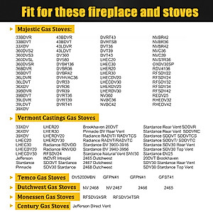 DEEKOOL 10002265 Propane Gas Pilot Assembly, 10002265 LP 3 Way Pilot Replacement for Majestic, Temco, Vermont Castings Dutchwest Fireplace and Stoves, Include A Free Natural Gas Nozzle
