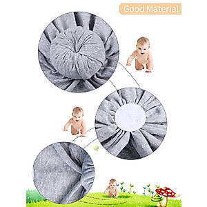 6 Pieces Baby Turbans Baby Hat Headbands Bows Newborn Beanie Nursery Head Wrap Soft Cute Toddler Cap for 0-3 Years Girls Baby (Fresh Colors)