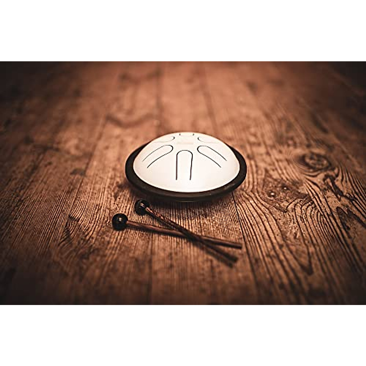 Nino Percussion Mini Melody Steel Tongue Drum with Mallets — for All Ages — Easily Create Songs, for Classroom Music, 2-Year Warranty (NINO980WH)