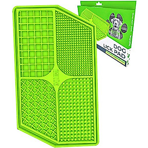 Mighty Paw Dog Lick Pad | BPA-Free Food Grade Silicone Mat for Fun, Anxiety, & Boredom Relief. Strong Suction Cups for Easy Grooming and Slow Feeding. Supports Dental Health. Dishwasher Safe