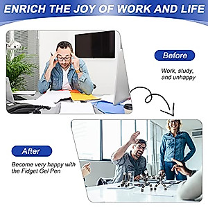 Fidget Gel Pens Gifts for Men - Birthday Gifts for Teenage Boys, Fun Gifts for Him and Kids, Mens Gifts for Dad, Personalised Gadget for Women Gifts, Unique Teen Girl Gifts, Father s Day Gifts (Black)