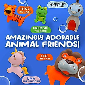 Mold Free Bath Toys for Babies and Toddlers, Animal No Hole Bath Toys, No Mold for Tub,Beach,Pool, BPA-Free, Dishwasher-Safe, Infant Bath Toys No Holes 0 1 3 6 12 18 Months