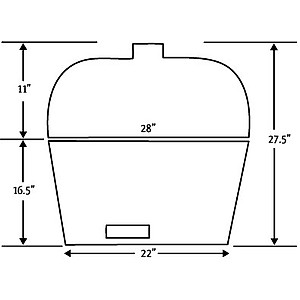 Primo 778 Extra-Large Oval Ceramic Charcoal Smoker Grill
