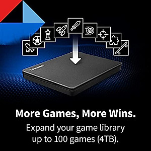Toshiba Canvio Gaming 2TB Portable External Hard Drive USB 3.0, Black for PlayStation, Xbox, PC & Mac - HDTX120XK3AA