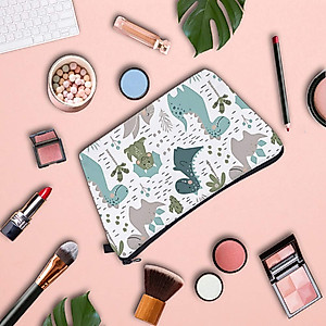 Makeup Bag, Watermelon style Women Travel Cosmetic Bags Small Makeup Clutch Pouch Cosmetic and Toiletries Organizer Bag Toiletry/Travel Bag for Brushes Jewelry Accessories Collection (Dinosaur)